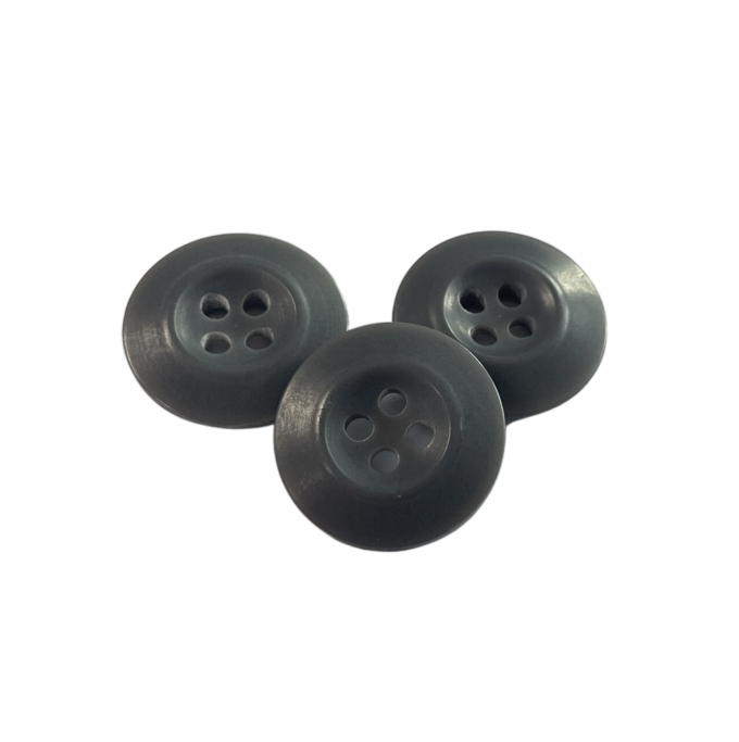 Matt Grey Melamine Buttons In 30L Round Shape Lightweight Durable