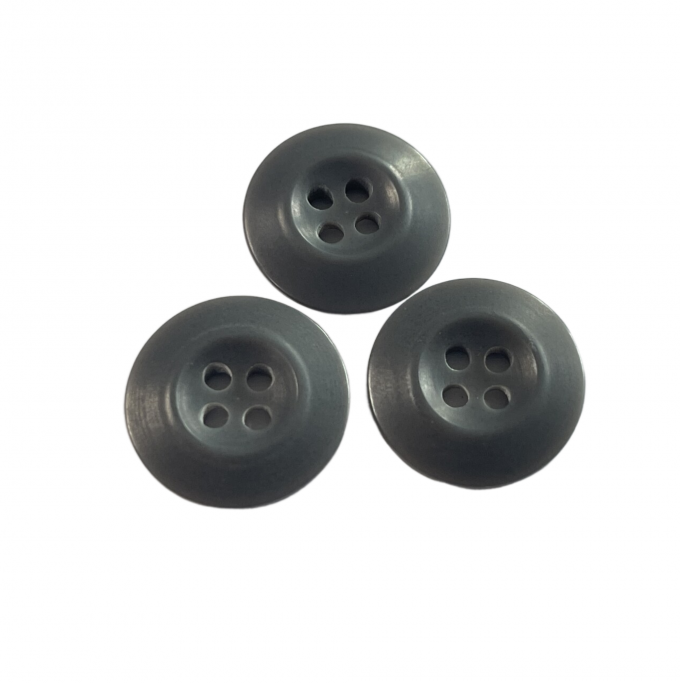 Matt Grey Melamine Buttons In 30L Round Shape Lightweight Durable