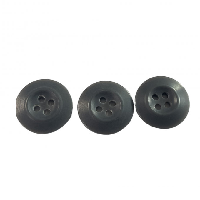 Matt Grey Melamine Buttons In 30L Round Shape Lightweight Durable