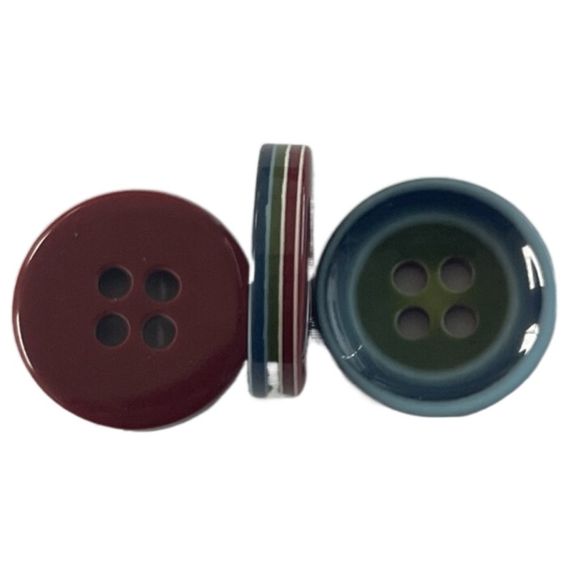 Fancy Eight Layers Colorful 4 Hole Plastic Buttons In 28L For Garment ...