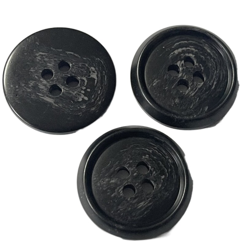Four Hole Imitation Fake Horn Button 25mm With Rim Use For Coat Outerwear