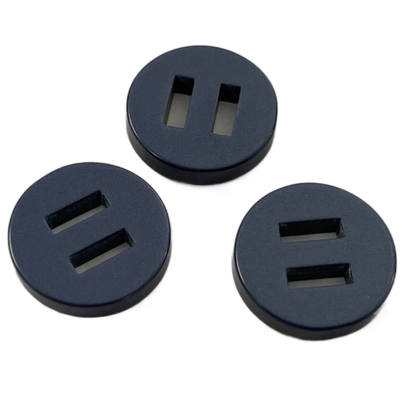 Double Flat Slot Plastic Resin Buttons With 2 Hole Dark Blue 28L Apply ...